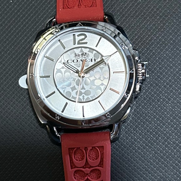 Coach | Accessories | Coach Boyfriend Watch With 34mm Silver Face ...